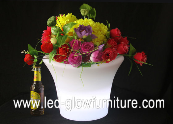 Outdoor Plastic PE illuminated glow in the dark flower pot for family, wedding , party