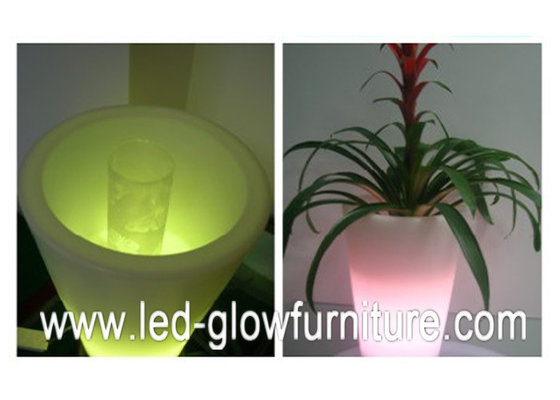 Round / Square / Cube and champagne LED Flower Pots lights , multi - colored led planter pots