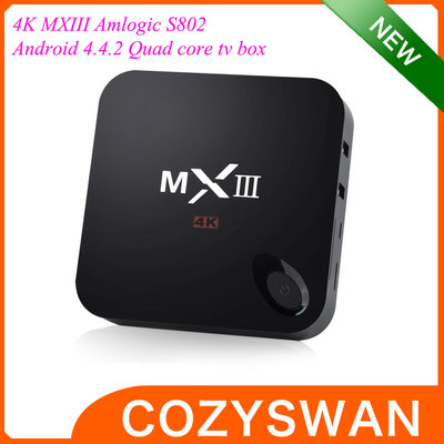 MTK8188 Wifi Amlogic S802 Quad Core Android Smart TV BOX M82 MXIII 1GB RAM Android 4.4.2