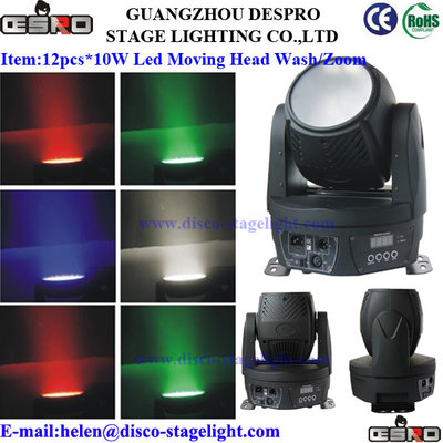DJ Disco Stage Light 12pcs*10W Led Moving Head Wash with Beam
