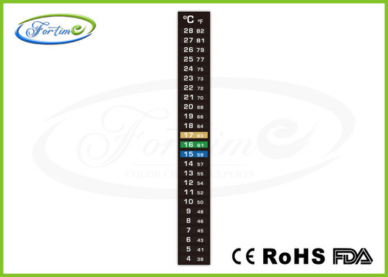 Digital LCD Fish Tank Thermometer Strip / LCD Color Changing Thermometers 3 ~ 28℃