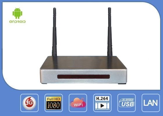 Golden Metal Case Android Smart IPTV Box / Android 4.4 Smart TV Box Quad Core