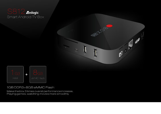 Smart Android TV Box Quad Core XBMC KODI 14.2 1G DDR3 8GB eMMC Onboard Flash 4K Output DLNA /  Miracast