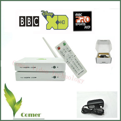 4G Nand Flash Arabic TV Channels Box , Dual Core HD Android OSN TV BOX