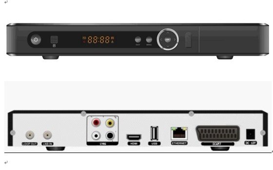 Multi-language DVB-T / T2 Digital Terrestrial Receiver HD With Conax CA,  2000 Channels