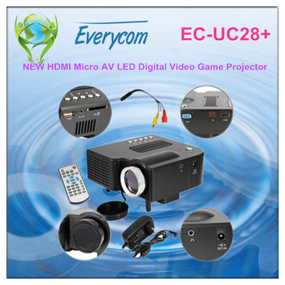 48 lumens Portable LED Mini Projector with USB HDMI VGA SD AV Port