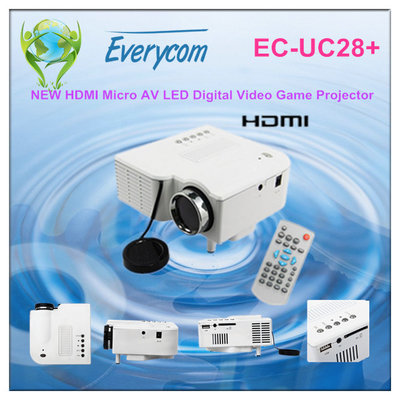 Home Theater White Portable Mini Hd Led Projector 48 lumen , 320x240
