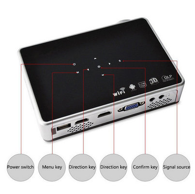 4000 Lumens 3D LED Mini Projector DLP portable WIFI Proyector Android OS with HDMI
