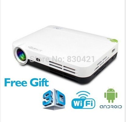Smart DLP LED Mini Projector with 3D WiFi For Home Theater Portable Projectors