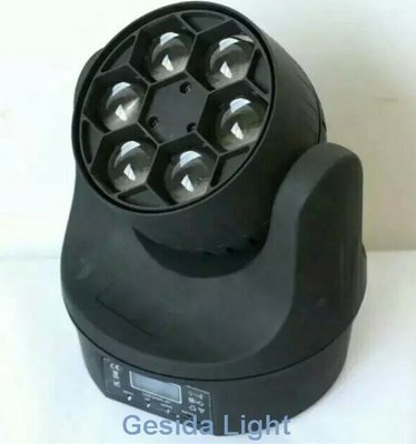 6pcs 10W RGBW 4IN1 mini Bee Eye led moving head beam light