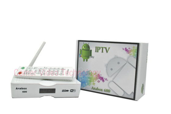 English Arabic IPTV Box Arabox 600 Android TV With 4G ARM , RJ-45 Network LAN And 250v Rate Voltage
