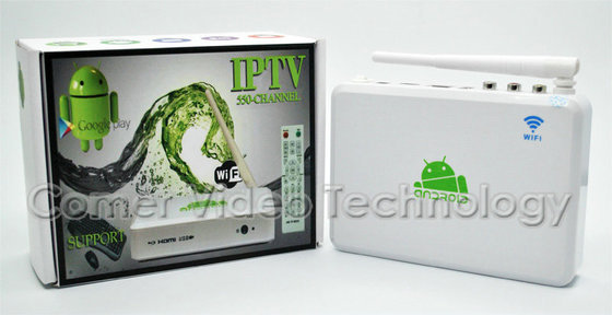 HDMI 1.3 / USB 2.0 India IPTV Box , White Digital H.264 / MPEG2 STB Set Top Box