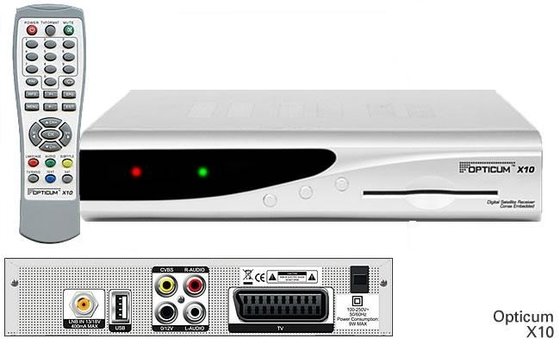Opticum X10P High Definition Satellite Receiver 100-250V AC 50/60 Hz