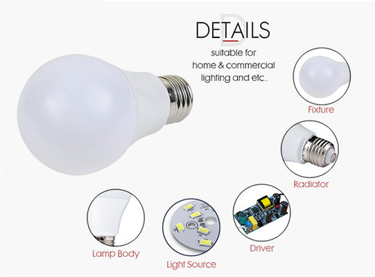 Office / Household Dimmable LED Light Bulbs For Lamps Aluminum + PC Materials