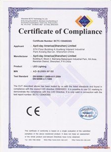 China April-day America(Shenzhen) Limited certification