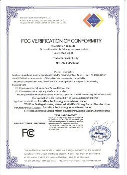 China April-day America(Shenzhen) Limited certification