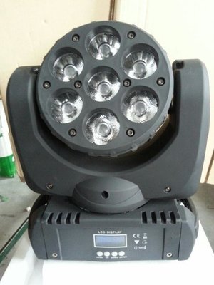 Stage Lighting / LED 10W * 7bulbs 4 In 1 RGBW Moving Head Beam Light