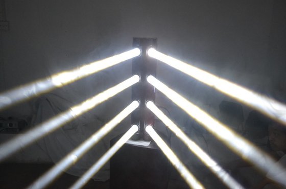 Disco Strobe Beam Light RGBW LED Moving Head Light DMX Stage Lighting