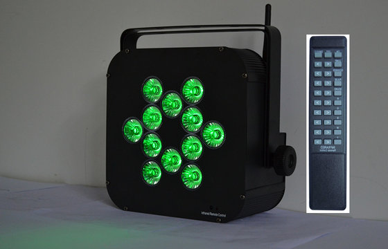 LCD Display 50 Watt Outdoor Stage LED Par Lights 12 Bulbs Remote Controller  Flat Battery  Par Light