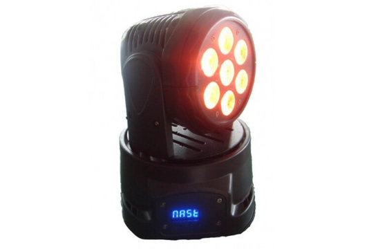 Mini LED 10Watt RGBW 4 in 1 LED Moving Head Wash Light  7Bulbs For Stage