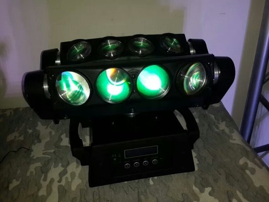 DMX512 LED 8 Eyes Moving Head Beam Light Cree Bulb Spider Pan / Tilt Rotate