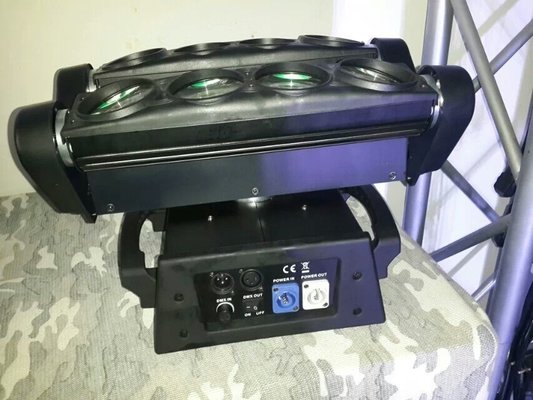 5600K Sound Activate LED 8Eyes 10W RGBW Cree Bulb Moving Head Beam Light