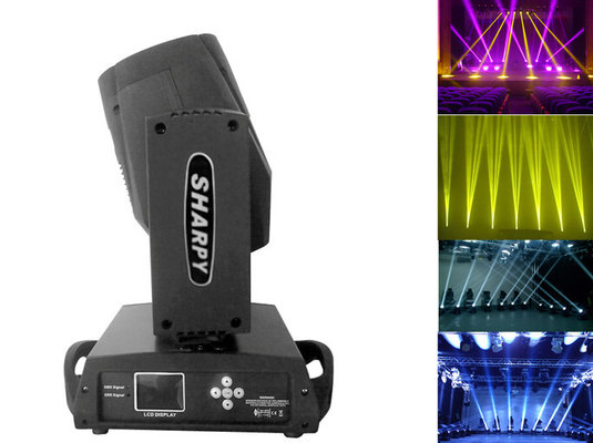 Black Shell 16 Channels Sharpy Moving Head Beam Light With Color Touch Screen