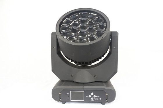 19PCS 12W RGBW Bee Eyes LED Moving Head Wash Light With Blue Ground LCD Display