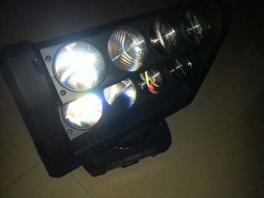 Black Case LED Double Row 8-eyes 4-In-1 RGBW  Unlimited Spider Moving Head Beam Light