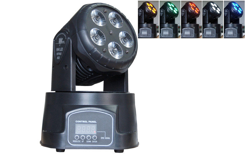 5 in 1 RGBWA 15W LED Wash Lighting Mini Disco Stage Light random strobe