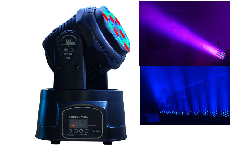 18bulbs * 3W RGB Mini LED Moving Head Light , DMX Stage Light