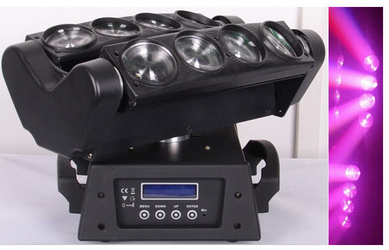 Single White Or 4 In 1 RGBW 8 Eyes Beam Spider LED Moving Head Light DMX Stage Lighting