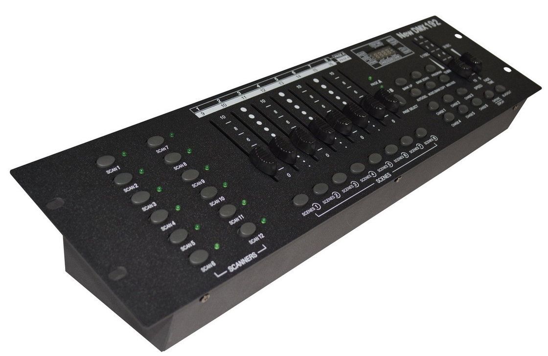 Stage Lighting 192DMX512 Controller Black Color 90V - 240 V For Light Show 16 Channels