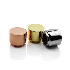 China New Fashion Cylinder Shaped Good Price High Grade Gold Silver Luxurious Aluminium Metal Perfume Bottle Cap supplier