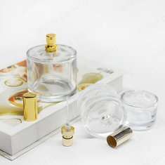 China Free Sample Luxury 30ml Perfume Bottle Glass Round Square Spray Refillable Perfume Bottle With Metal Cap supplier