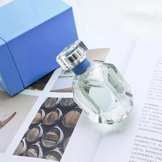 China Luxury Refillable Glass Bottles Customizable Logo 50ML 30ML Empty Transparent Square Perfume Empty Glass Bottle supplier