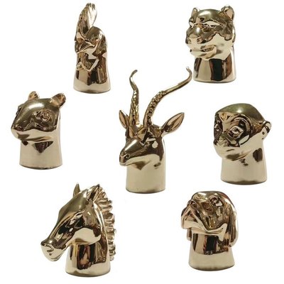 Luxury Luxury Zodiac Head Portrait Zinc Alloy Perfume Cover , Logo Size Can Be Customized supplier