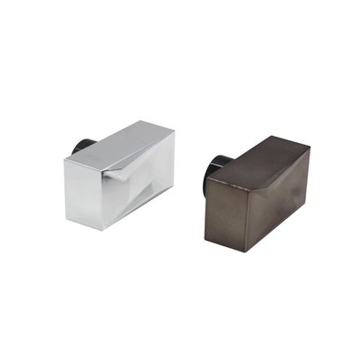 Custom Metal Rectangular Shape Luxury Perfume Cap For Perfume Gun Color Sliver Zamac Material supplier