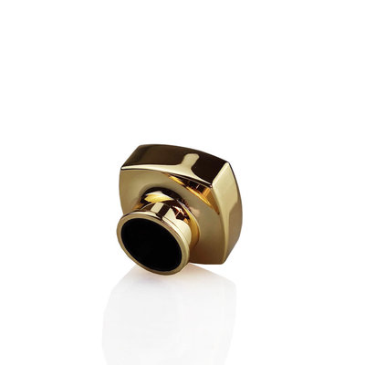 Luxurious Parfum Package Shiny Gold Electroplated Zinc Alloy Perfume Bottle Lid 15mm Heavy Zamak Perfume Cap supplier