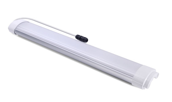 Milky Cover LED Linear Light Fixture , Ip65 1200mm LED Batten Lamp 40w 130lm/W