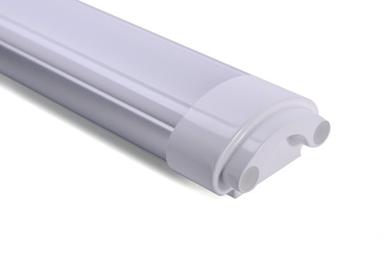 Milky Cover LED Linear Light Fixture , Ip65 1200mm LED Batten Lamp 40w 130lm/W