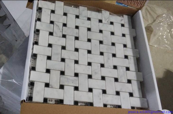 Brown Marble Mosaic,Herribone Mosaice,Hexagon Mosaic,Basket Wave Design Mosaic
