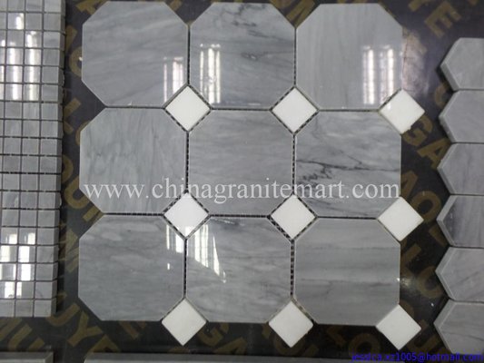 Grey Marble Mosaic,Herribone Mosaice,Hexagon Mosaic,Basket Wave Design Mosaic