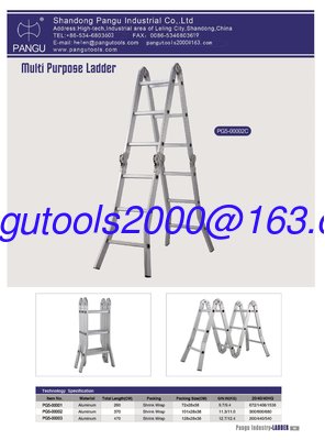 Antislip multipurpose aluminum alloy folding ladder, step ladder