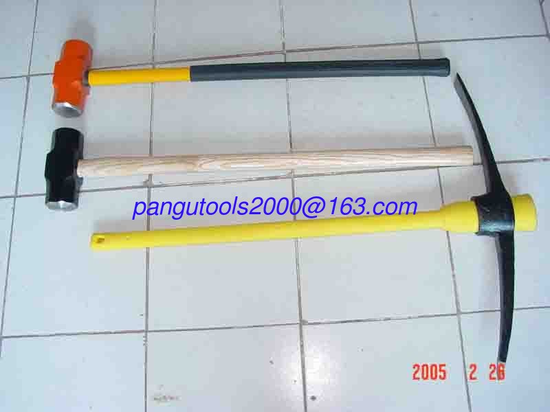 P402 4.5lb 5lb  pickaxe with fiberglass handle and mattock  garden toolw with fiberglass handle