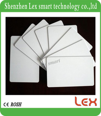 White PVC Smart Card MF 1K S50 For IC 13.56MHz 1K credit card size RFID Readable Writable custom plastic cards
