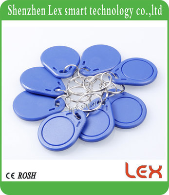 FM11RF08 Readable And Writeable Key Fob 13.56mhz Key Fob 1K RFID Keyfobs F08 ISO1444A ABS  KeyFob