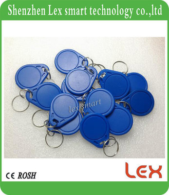 125kHz Round ID Tags TK4100 / EM4100 China RFID Keyfob RFID Personalized Key Chains for Door Access Control System