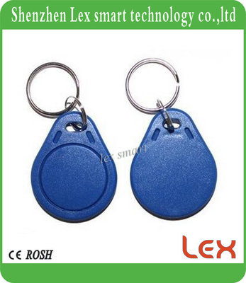 Durable Easy Carry ISO TK4100 Waterproof Key Fobs for Access Control 125kHz Colorful Logo Printing Possible RFID Key Tag