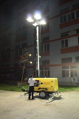 4*480W led outdoor flood telescopic light tower diesel engine